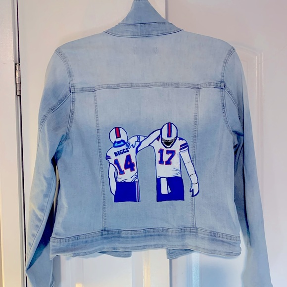 Jackets & Coats | Custom Handpainted Buffalo Bills Denim Jacket | Poshmark